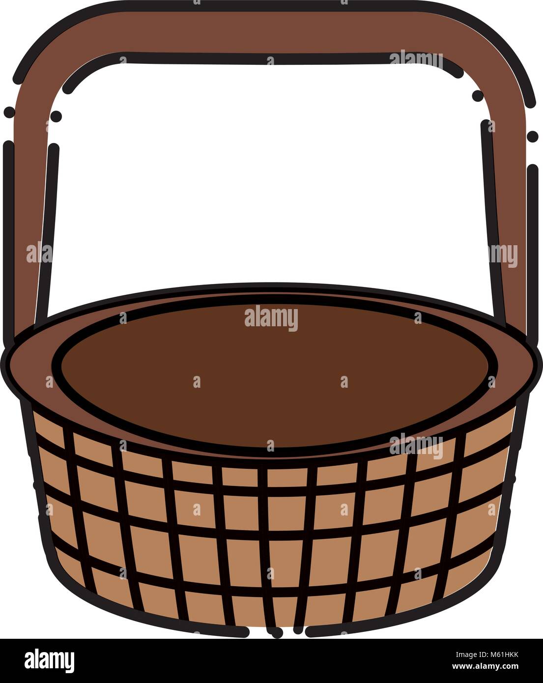 basket icon over white background, colorful design. vector illustration ...