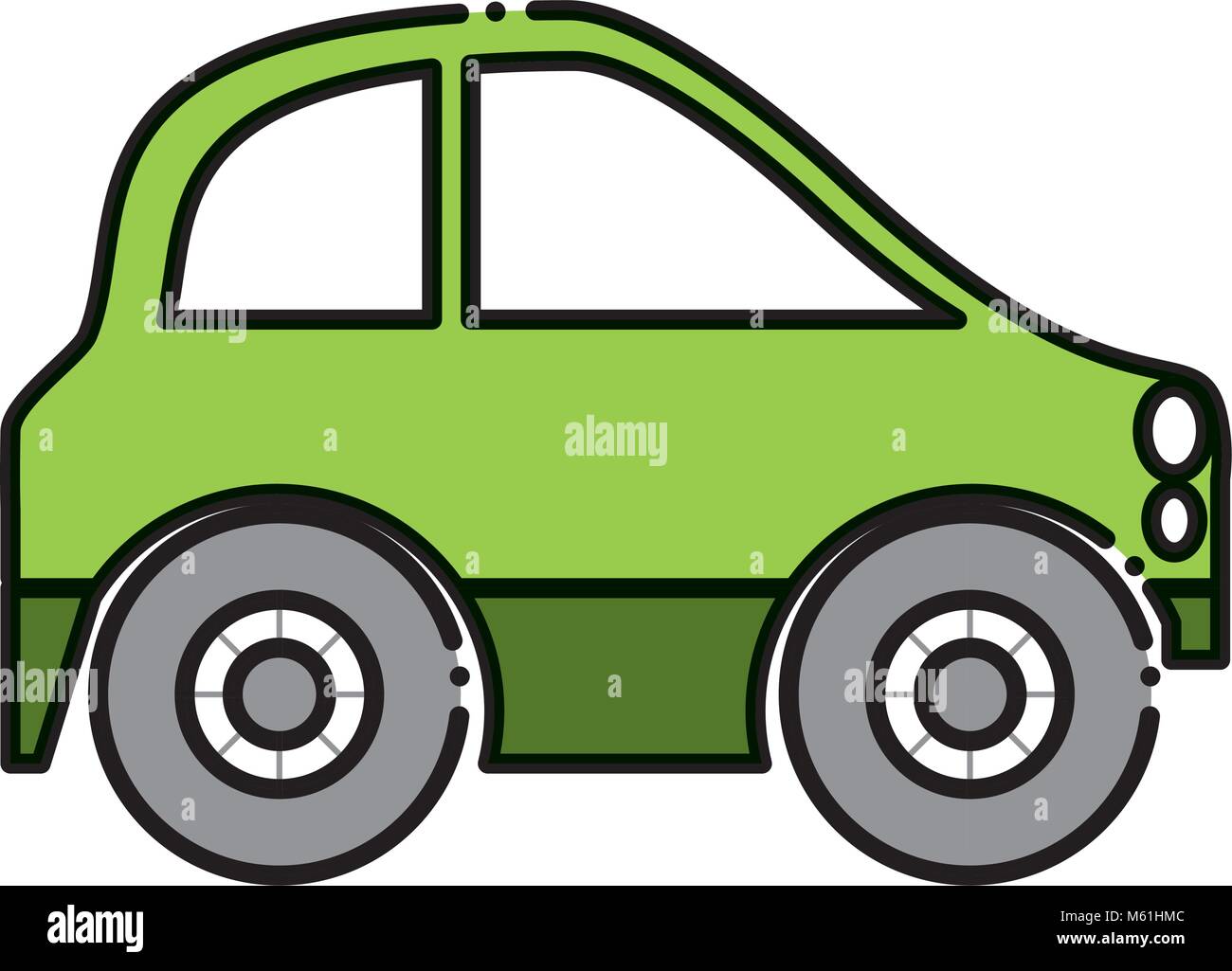 Mini car icon over white background, colorful design. vector ...