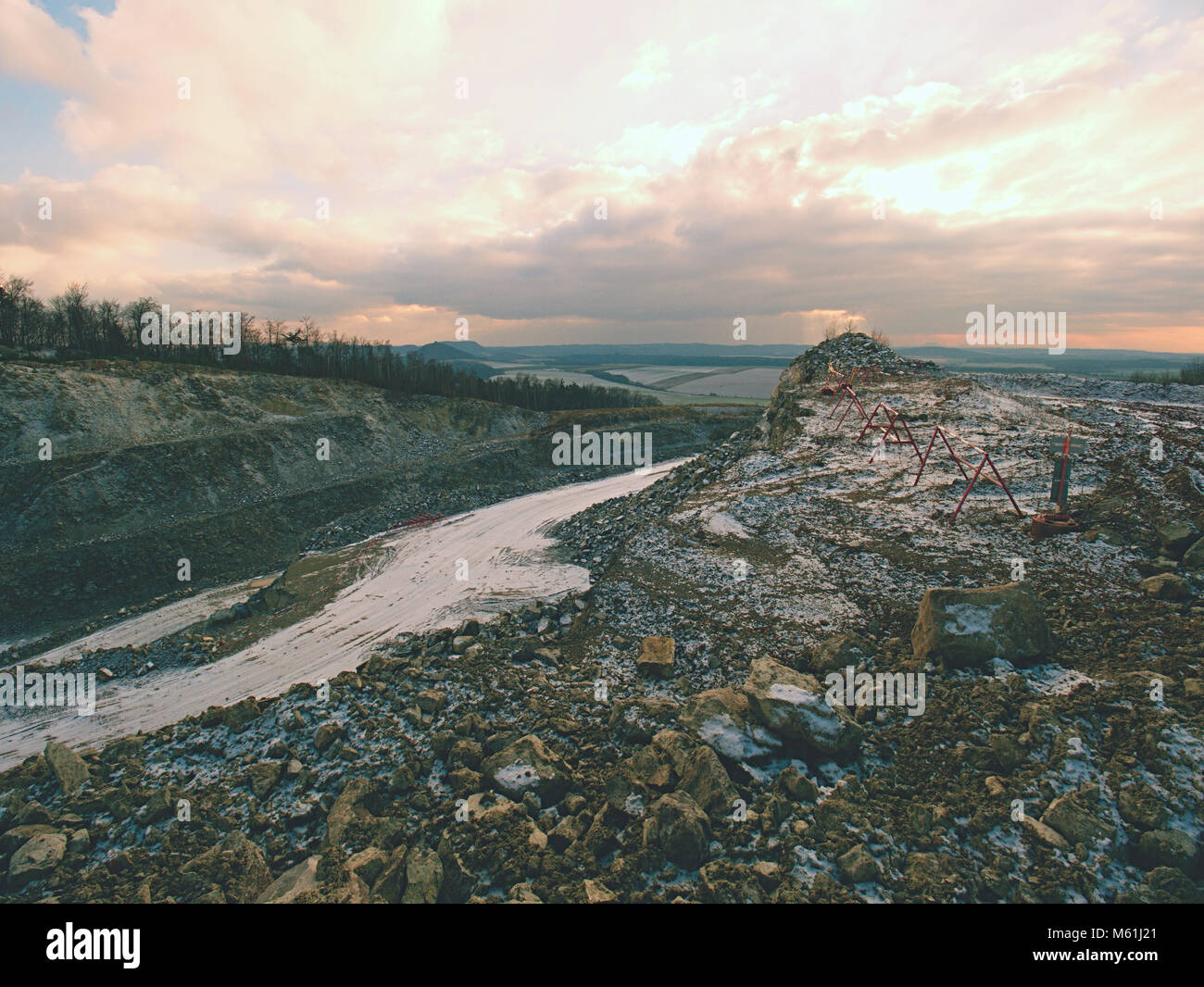 Basalt stone mining for the manufacture and production. The main stone ...