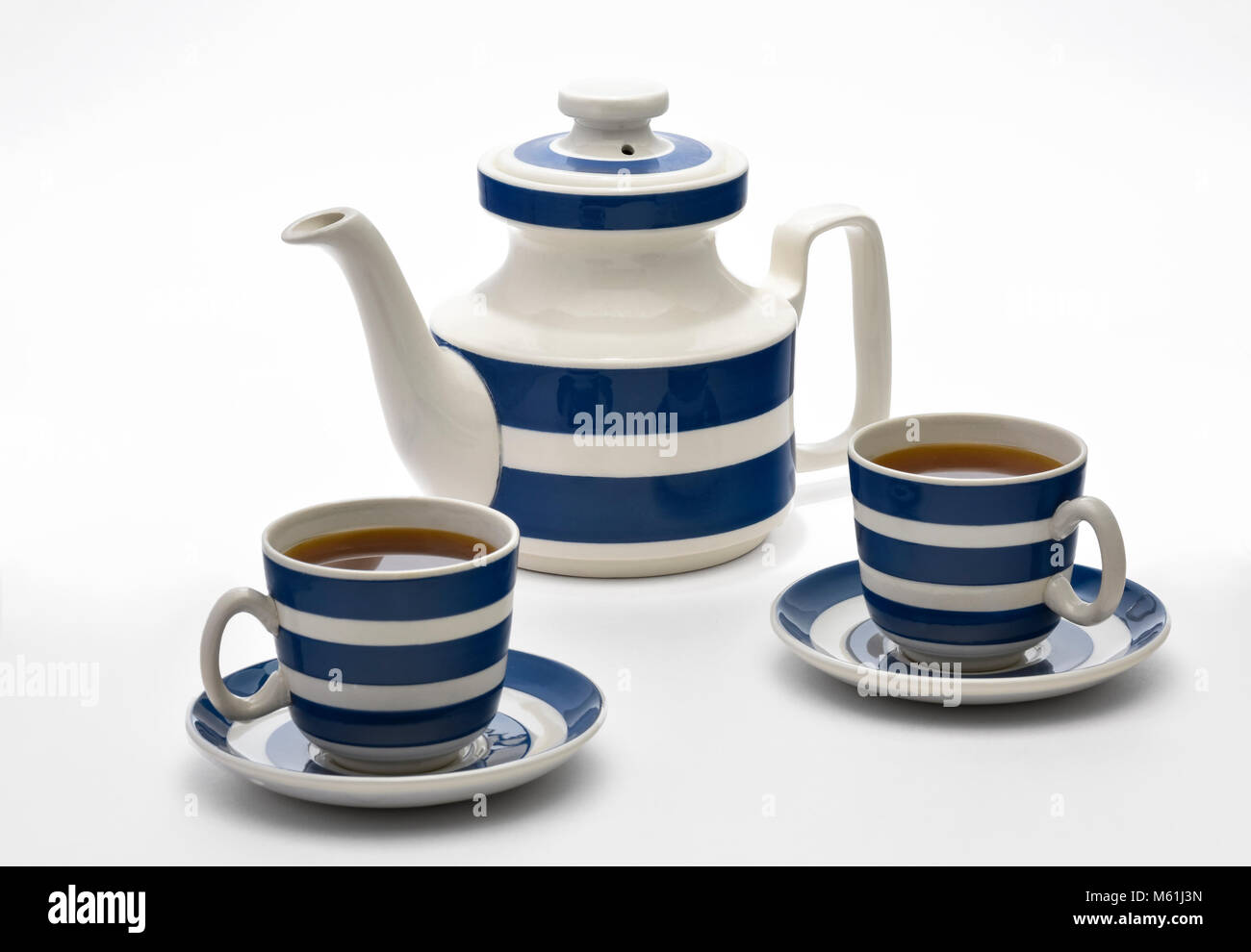 Tea for two on white background Stock Photo - Alamy