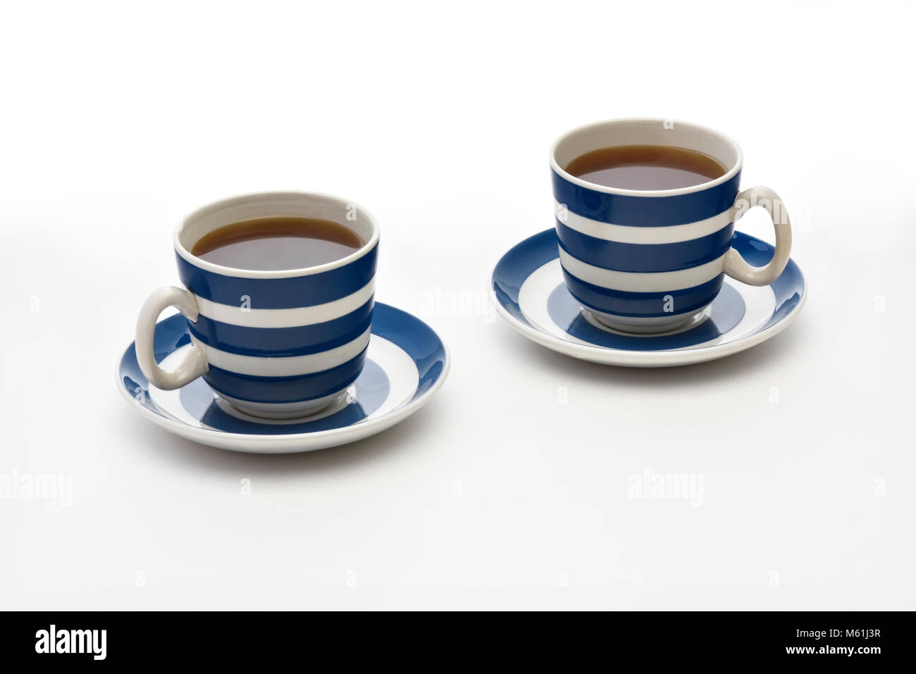 Tea for two on white background Stock Photo - Alamy