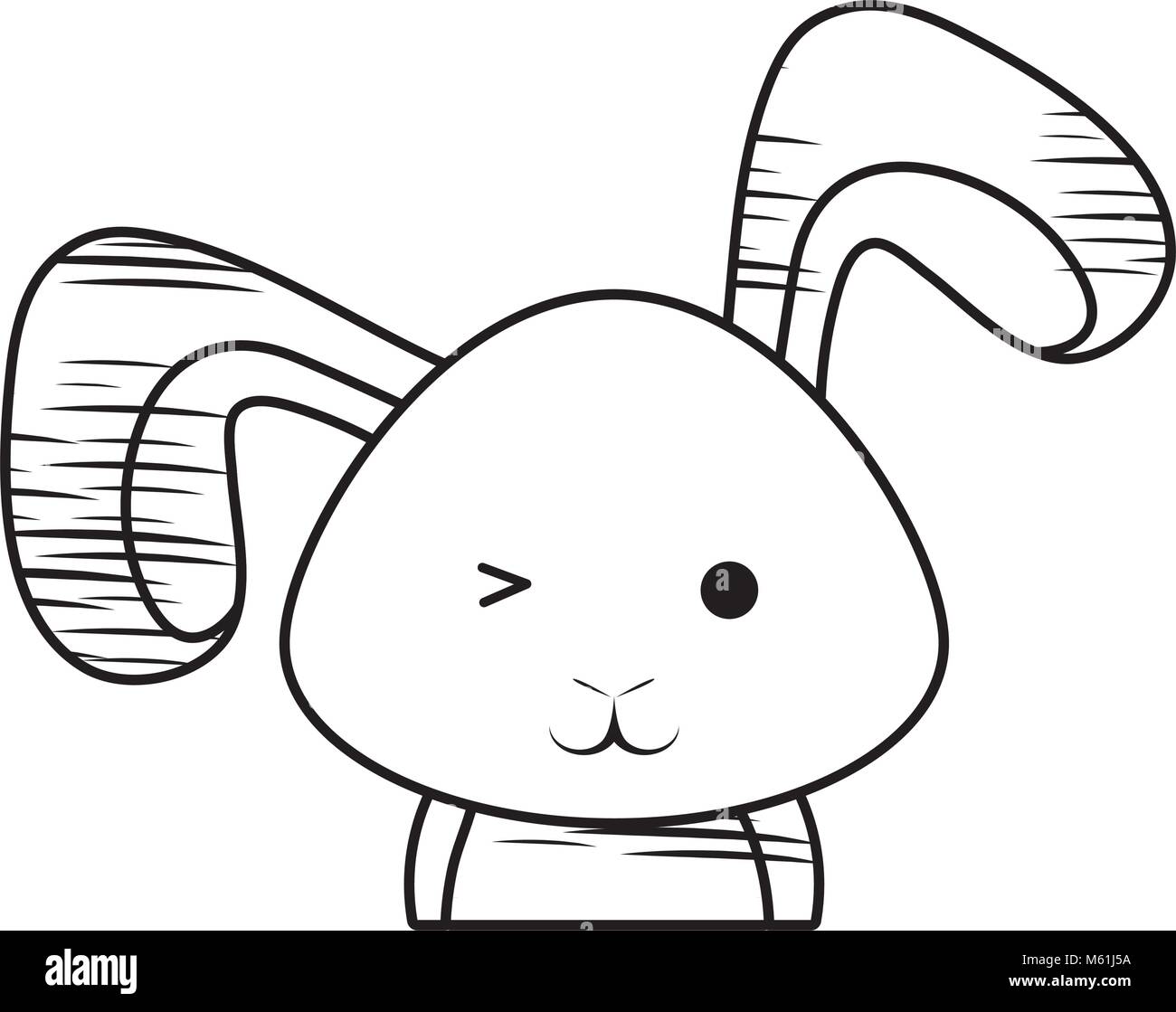 Cute rabbit icon Stock Vector Image & Art - Alamy