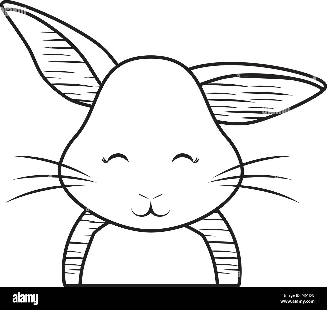 Cute rabbit icon Stock Vector Image & Art - Alamy