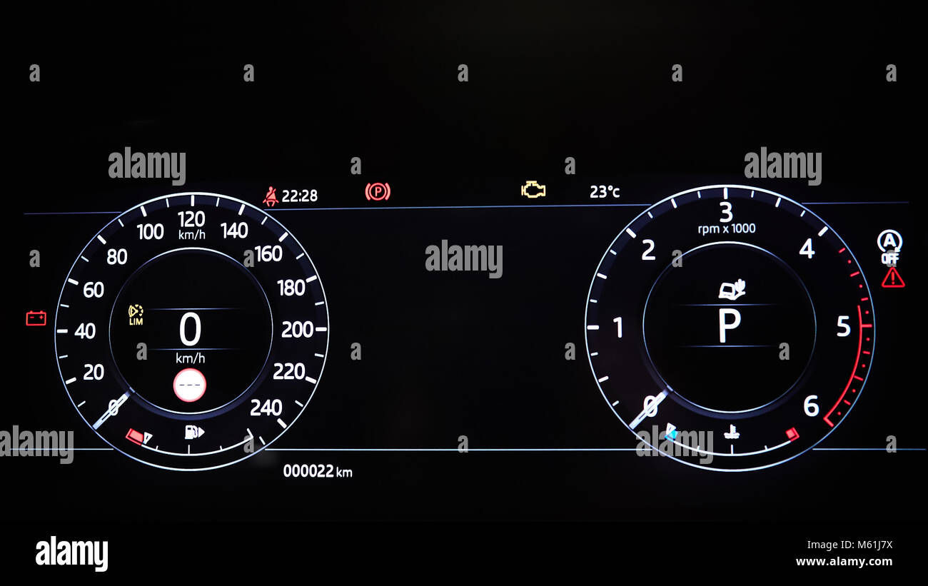 Car illuminated dashboard hi-res stock photography and images - Alamy