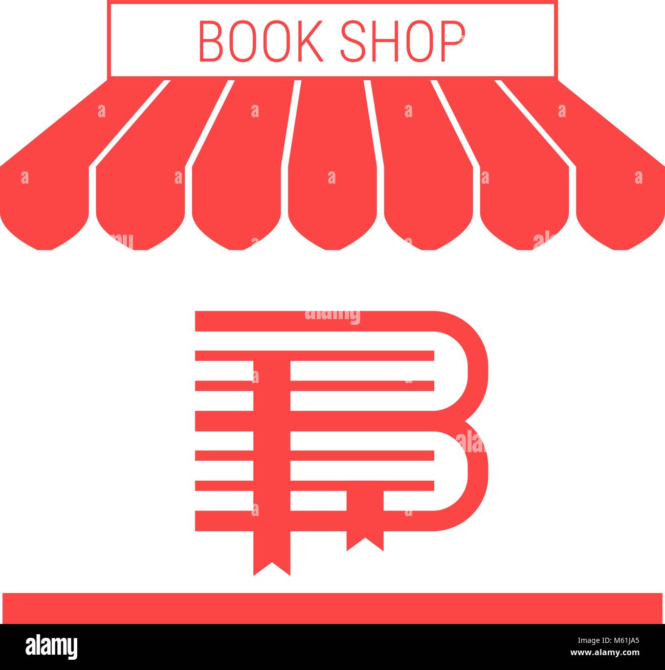 Book Shop, Antiquarian Rare Books Store Single Flat Vector Icon ...