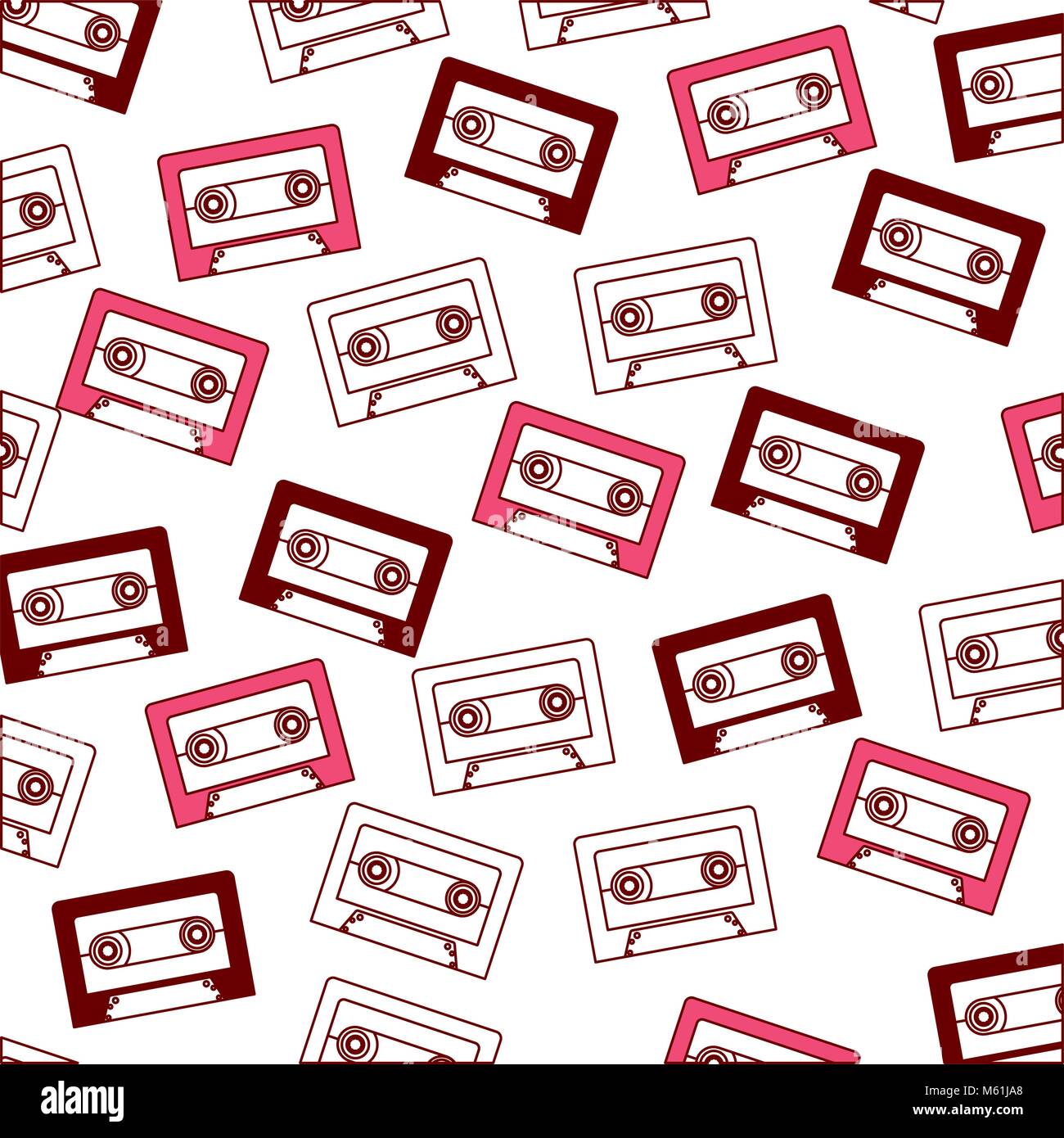 retro cassette pattern background Stock Vector Image & Art - Alamy
