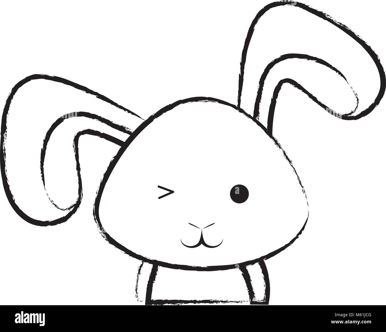 Cute rabbit icon Stock Vector Image & Art - Alamy