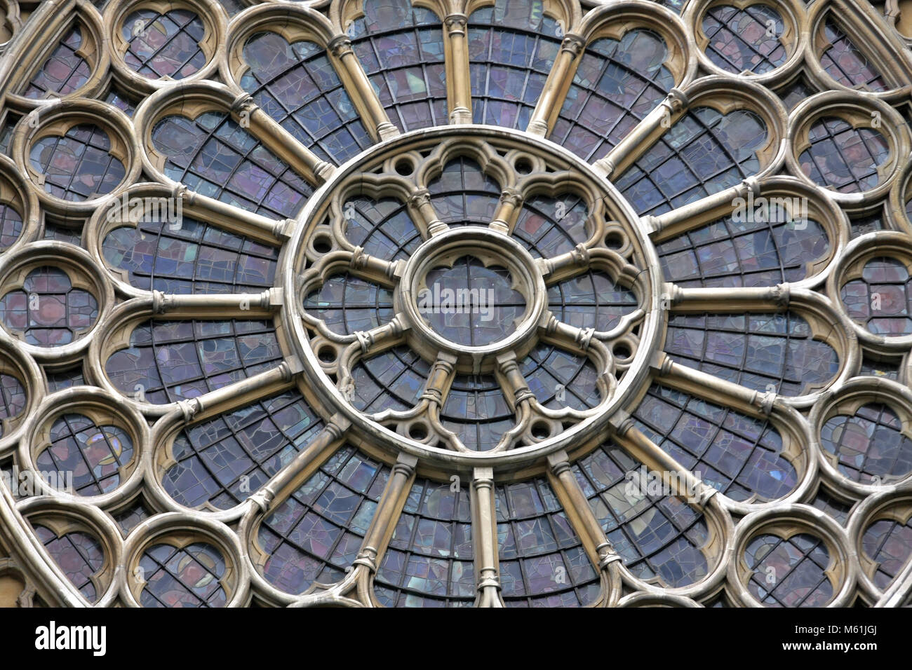 Large decorative oval church window with stained glass Stock Photo - Alamy