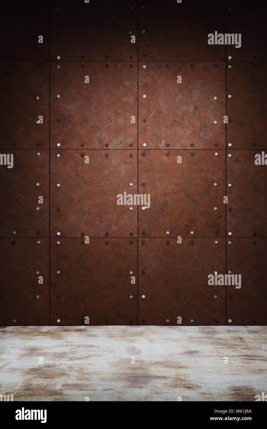 3d rendering of rusty background with rust plates Stock Photo - Alamy