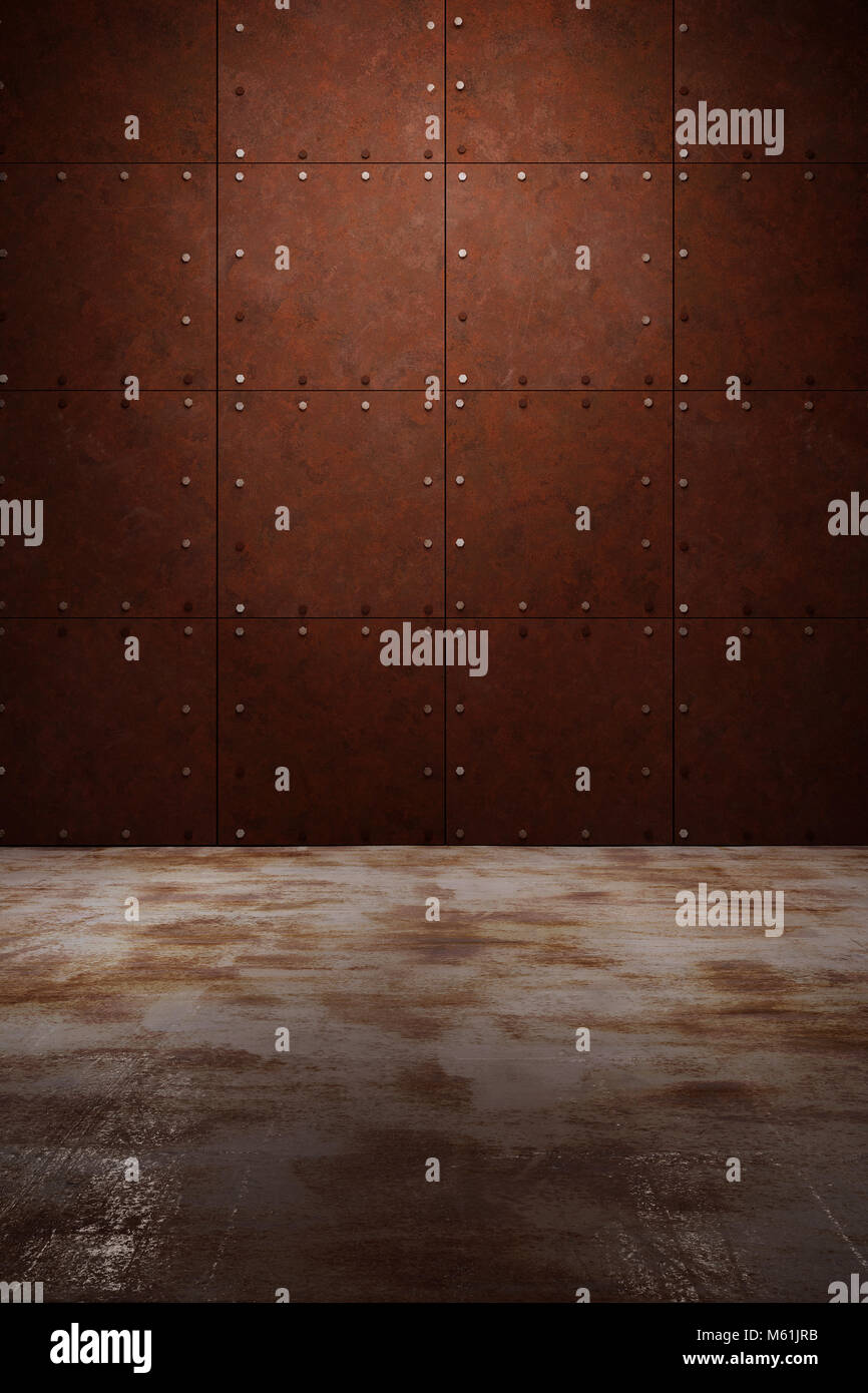 3d rendering of rusty background with rust plates Stock Photo - Alamy