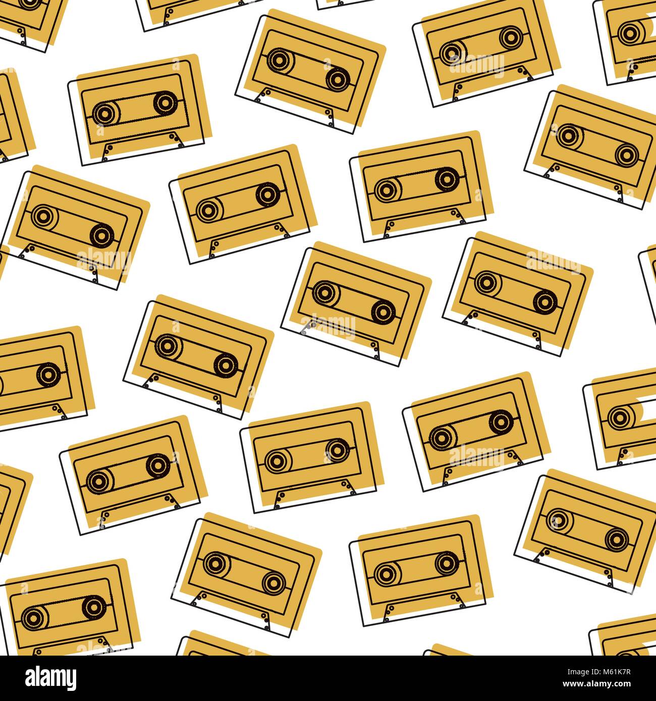 retro cassette pattern background Stock Vector Image & Art - Alamy