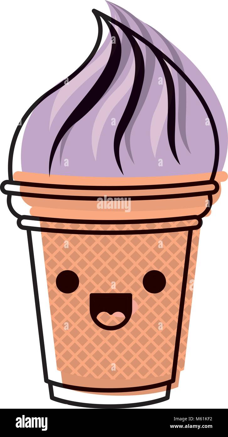delicious ice cream kawaii character Stock Vector Image & Art - Alamy