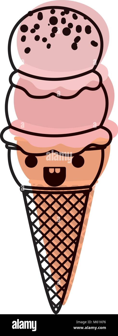 delicious ice cream kawaii character Stock Vector Image & Art - Alamy