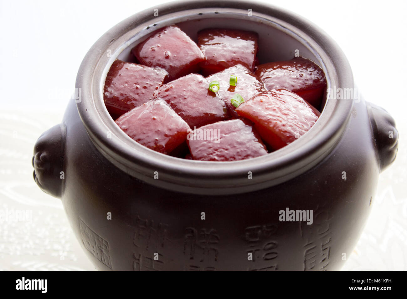 Pork braised in brown sauce, Chinese dishes Stock Photo - Alamy