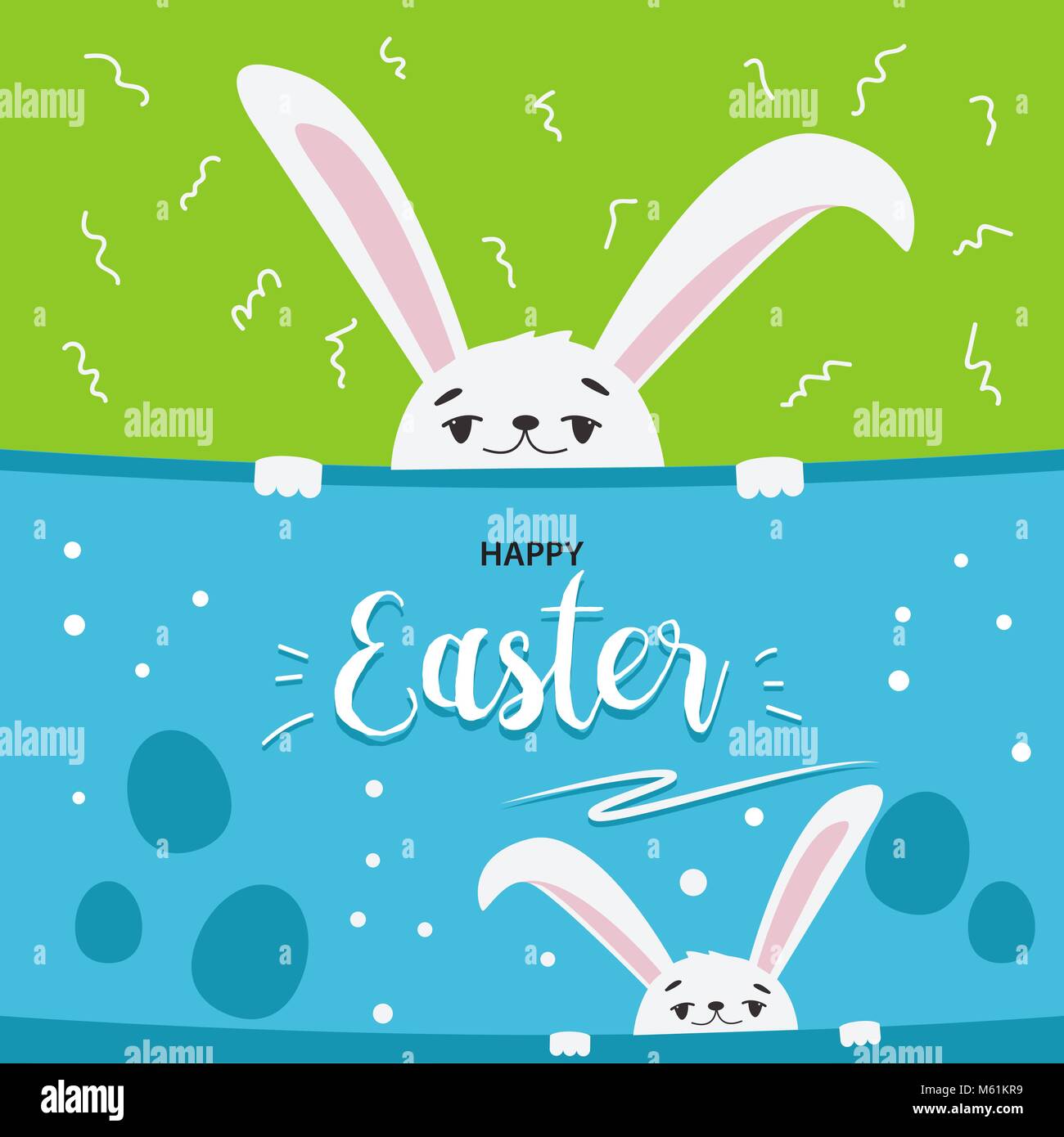 Happy easter bunny egg template. Vector illustration Stock Vector Image ...