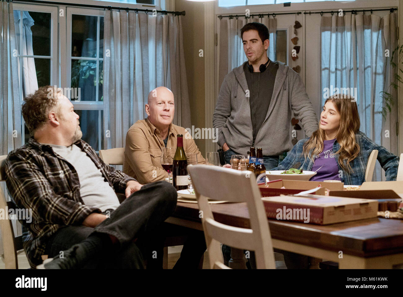 DEATH WISH, from left: Vincent D'Onofrio, Bruce Willis, director Eli ...