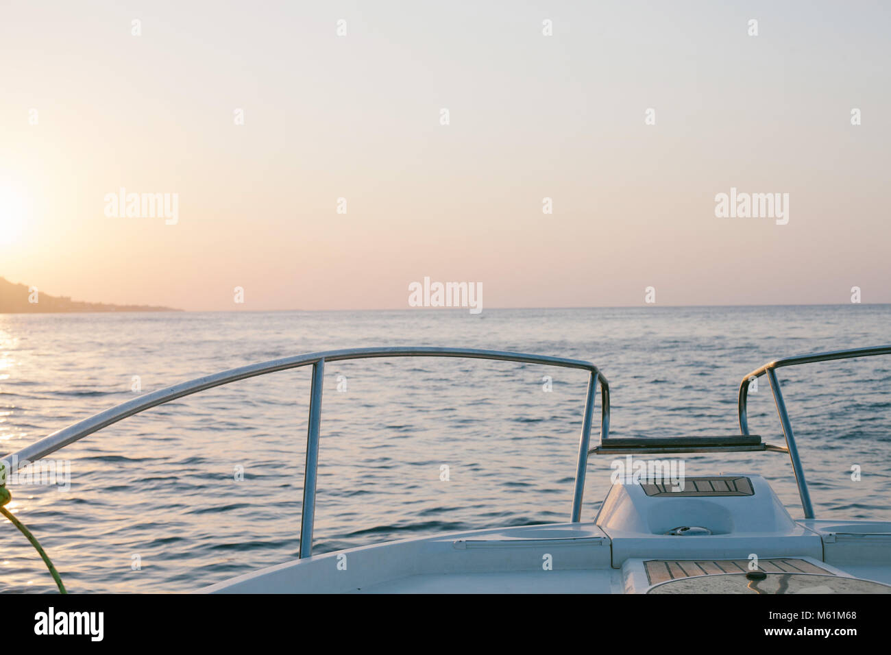 Motor boat on calm ocean hi-res stock photography and images - Alamy