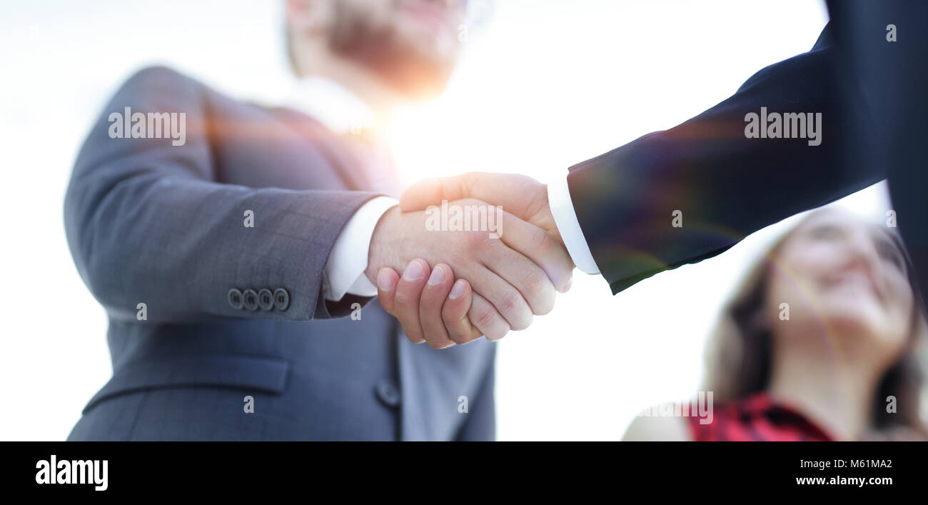 Business partnership meeting concept. Image businessman handshake Stock Photo - Alamy