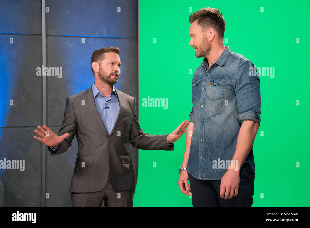 THE JOEL MCHALE SHOW WITH JOEL MCHALE, (from left): Jason Priestley ...