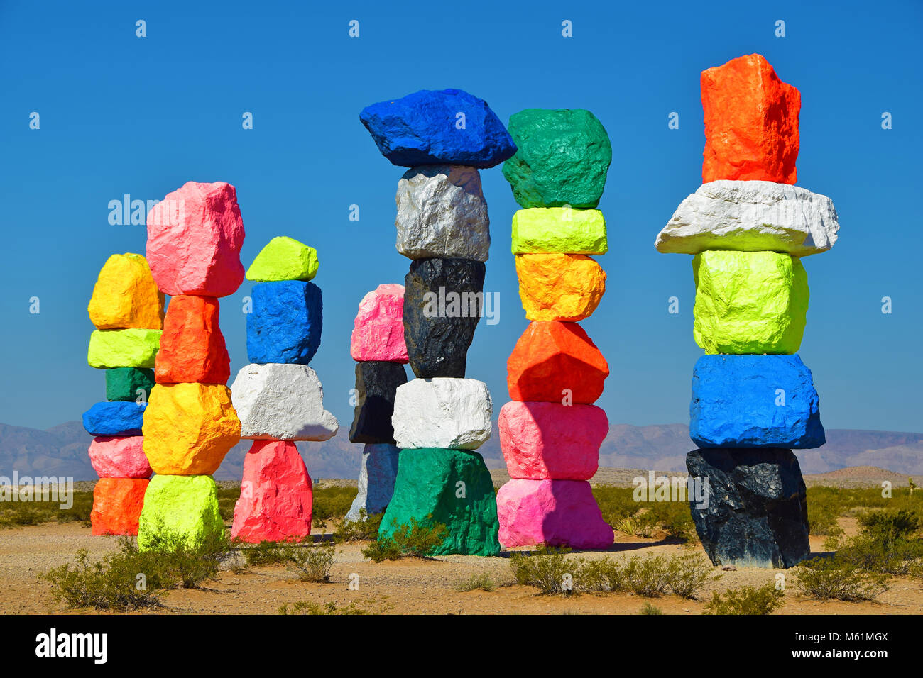 Seven Magic Mountains near Las Vegas, Nevada Stock Photo - Alamy Seven Magic Mountains near Las Vegas, Nevada Stock Photo - Alamy