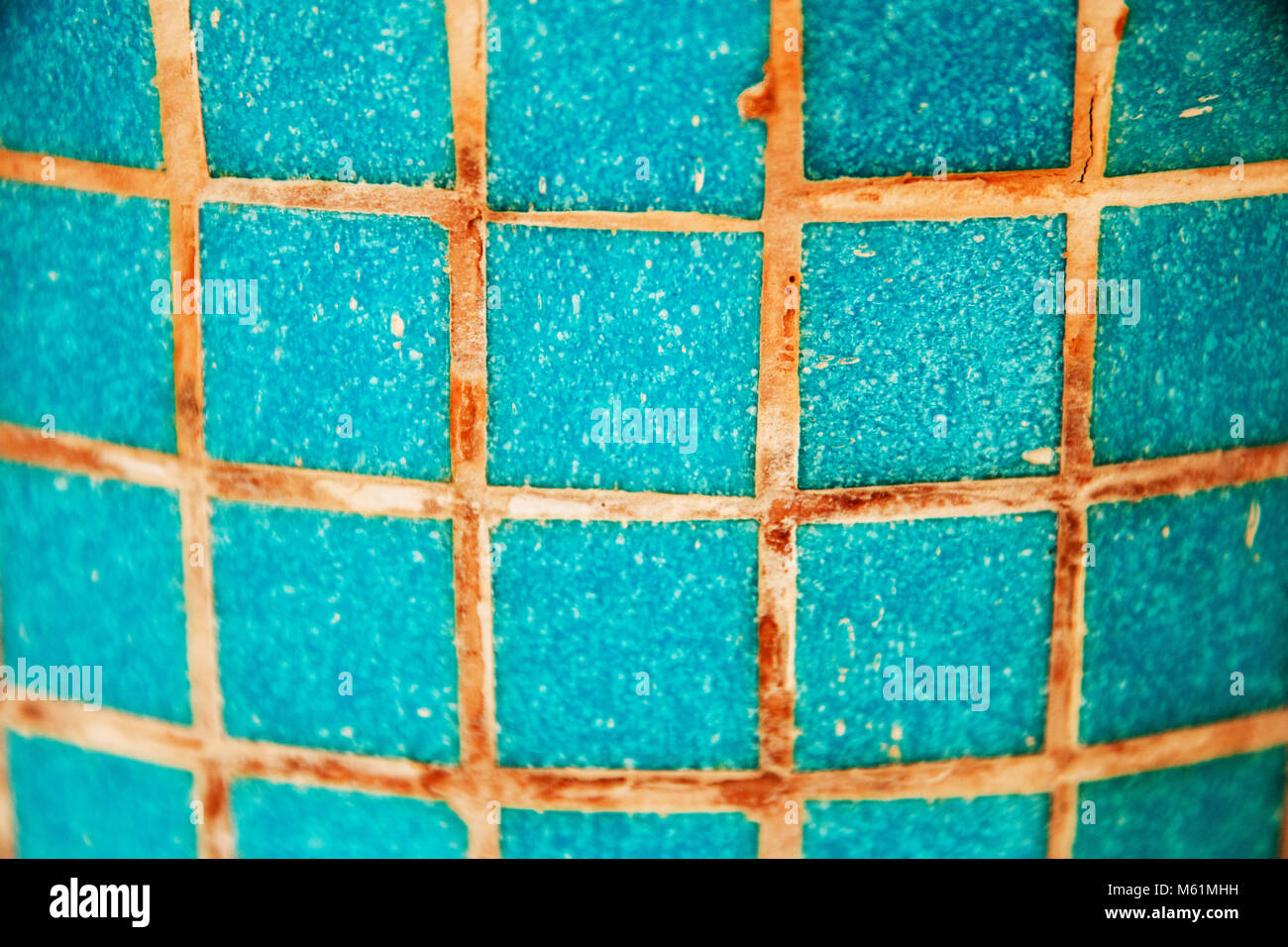 Texture of colorful bright blue square mosaic Stock Photo - Alamy