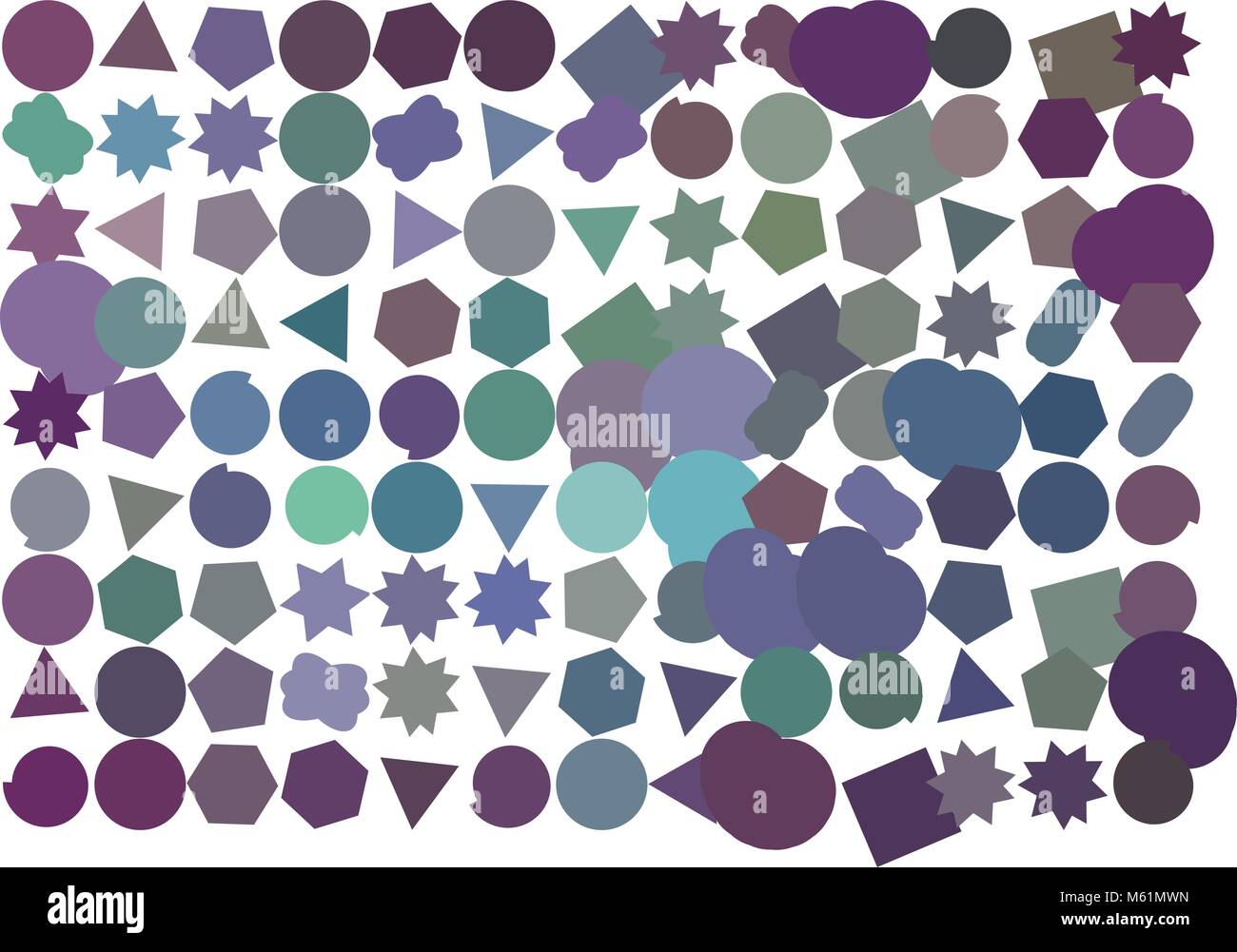 Color abstract mixed pattern generative art background. Style of mosaic ...