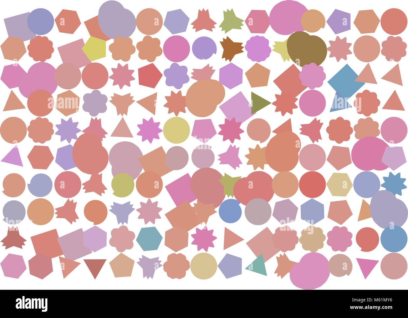 Abstract background with shape of mixed pattern. Style of mosaic or ...