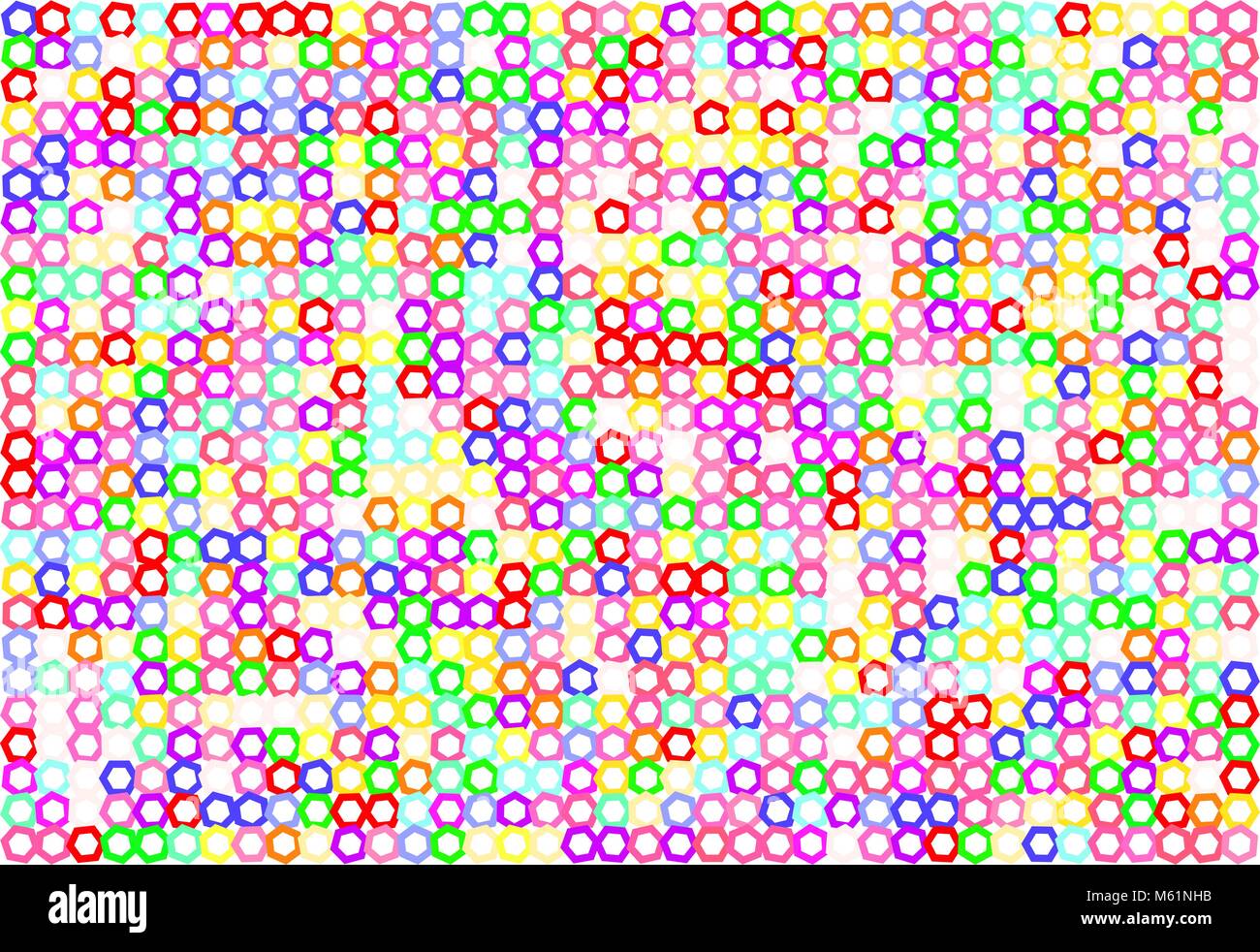 Color Abstract Hexagon Pattern Generative Art Background Style Of Mosaic Or Tile Vector