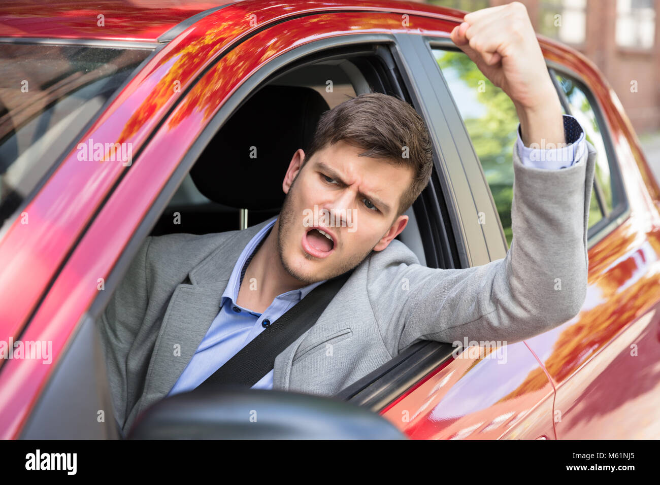 Angry driver car window hi-res stock photography and images - Alamy