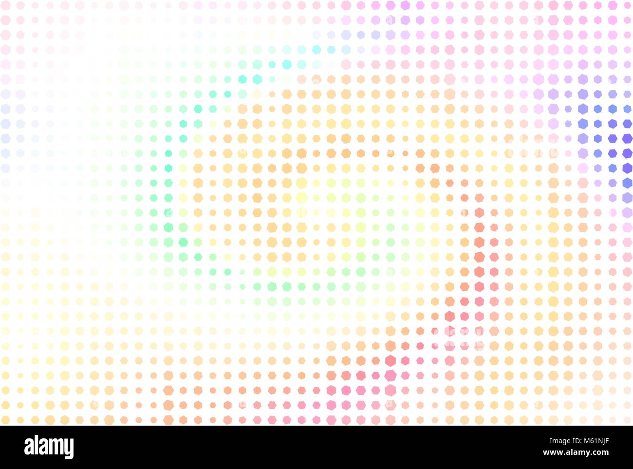 Color Abstract Hexagon Pattern Generative Art Background Style Of Mosaic Or Tile Vector