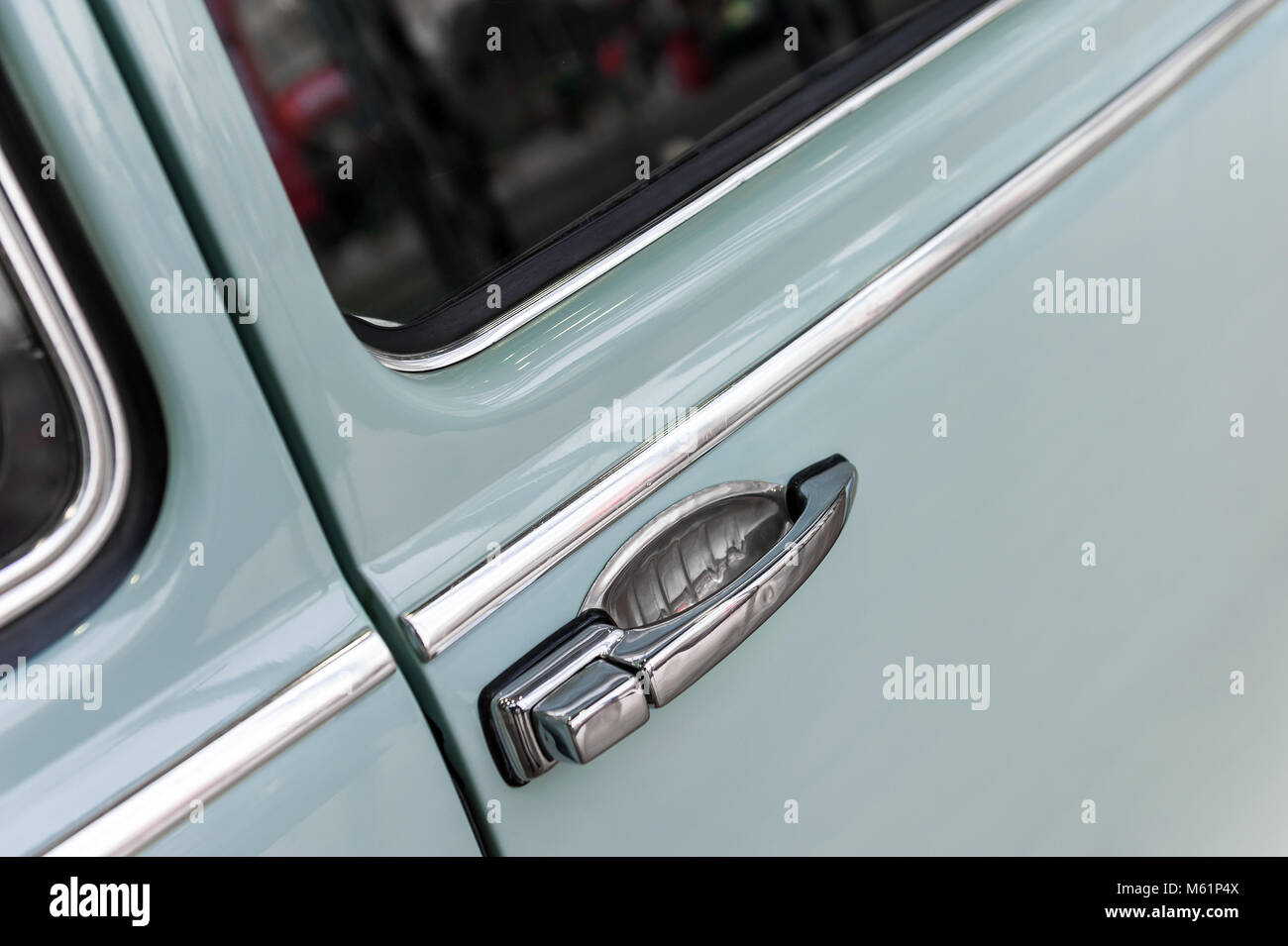 Close up of an handle of a car in a showroom Stock Photo - Alamy