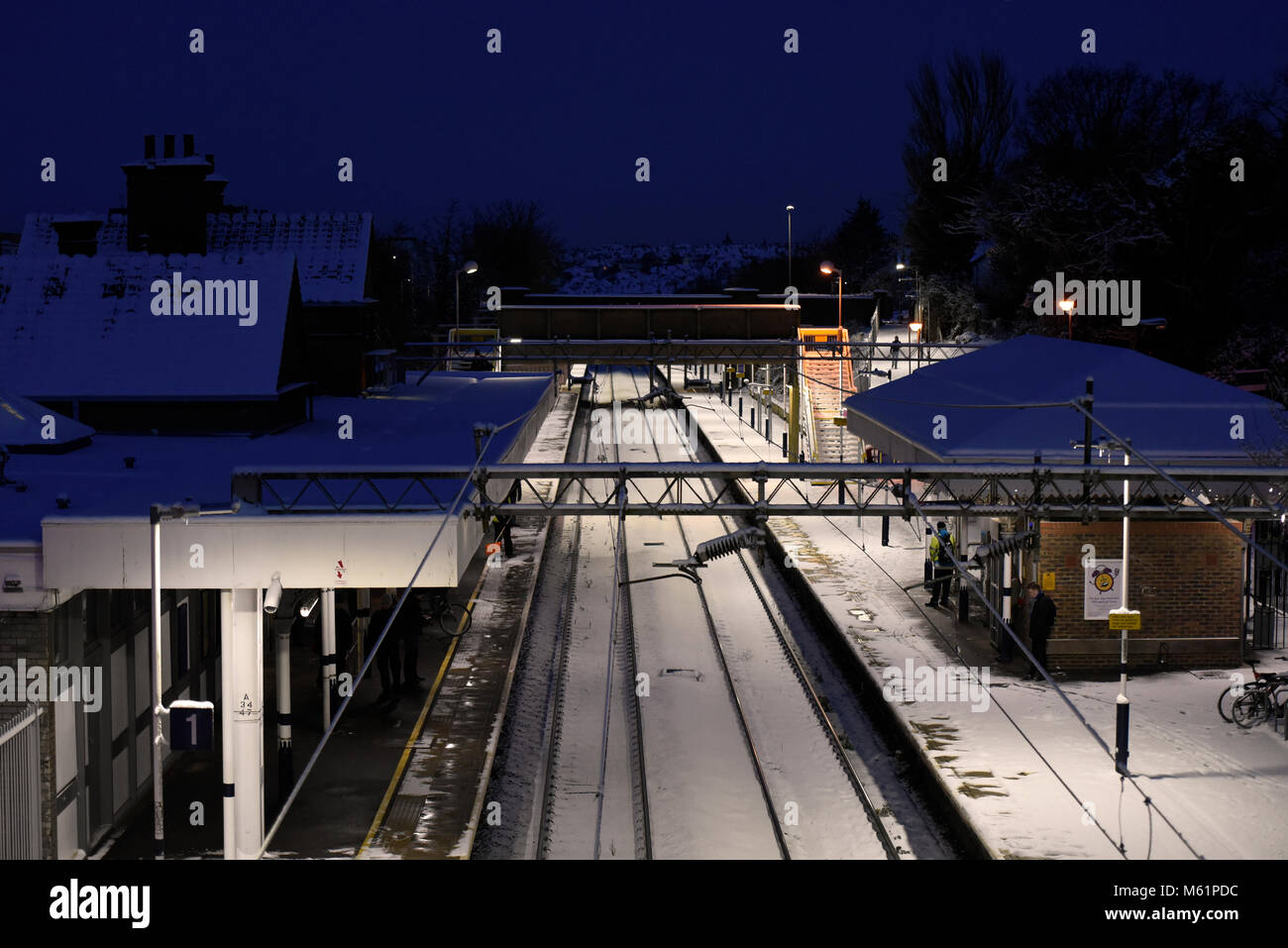 Westcliff railway station covered in snow during the Beast from the ...