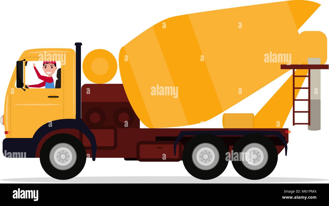 Machine with concrete Stock Vector Images - Alamy