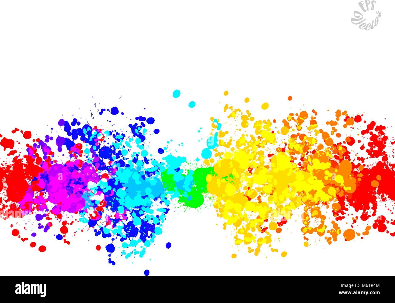 Drops rainbow banner background. Beautiful hand drawn vector sketch ...