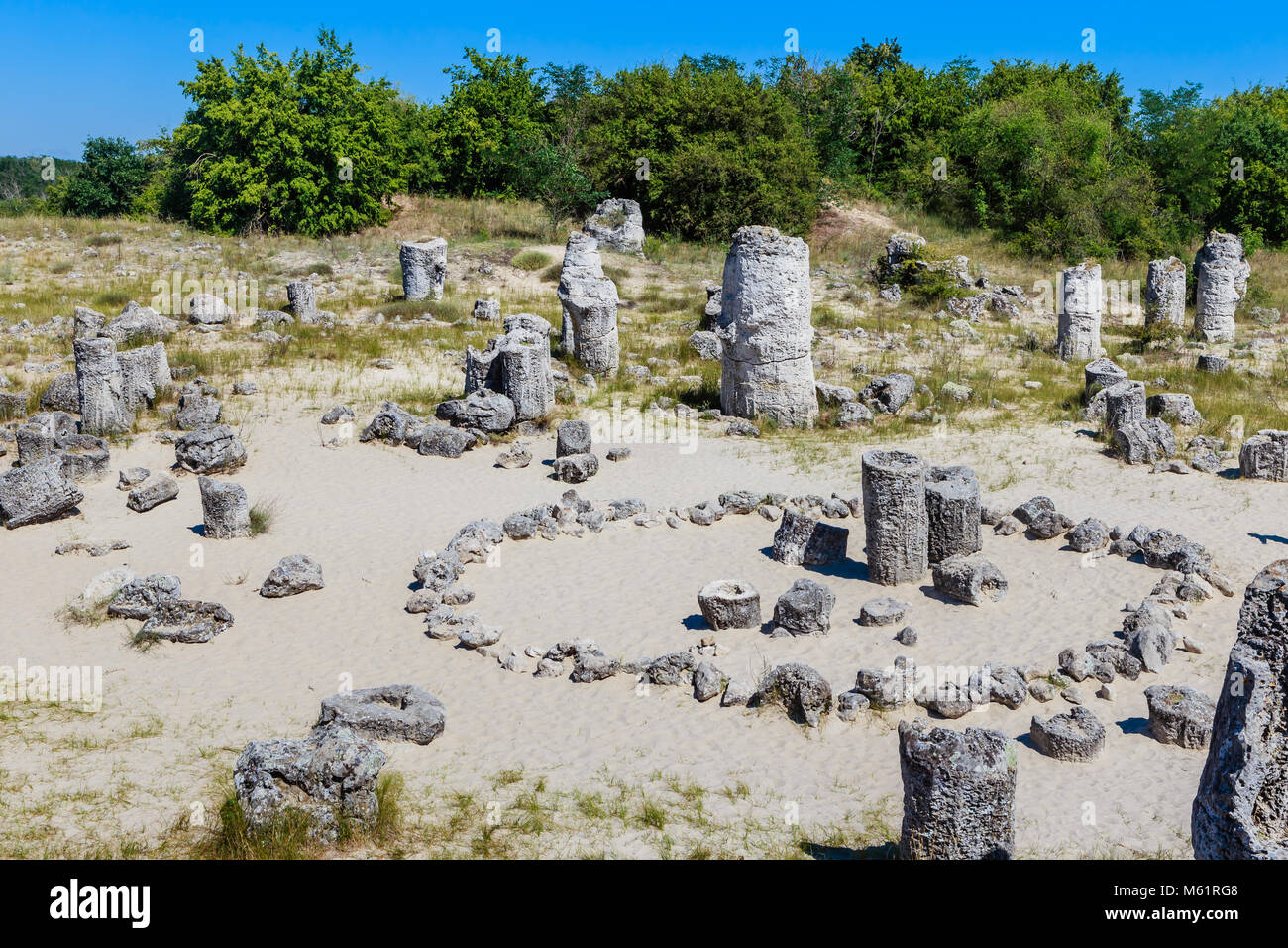 The natural phenomenon Pobiti Kamani, known as The Stone Forest and ...