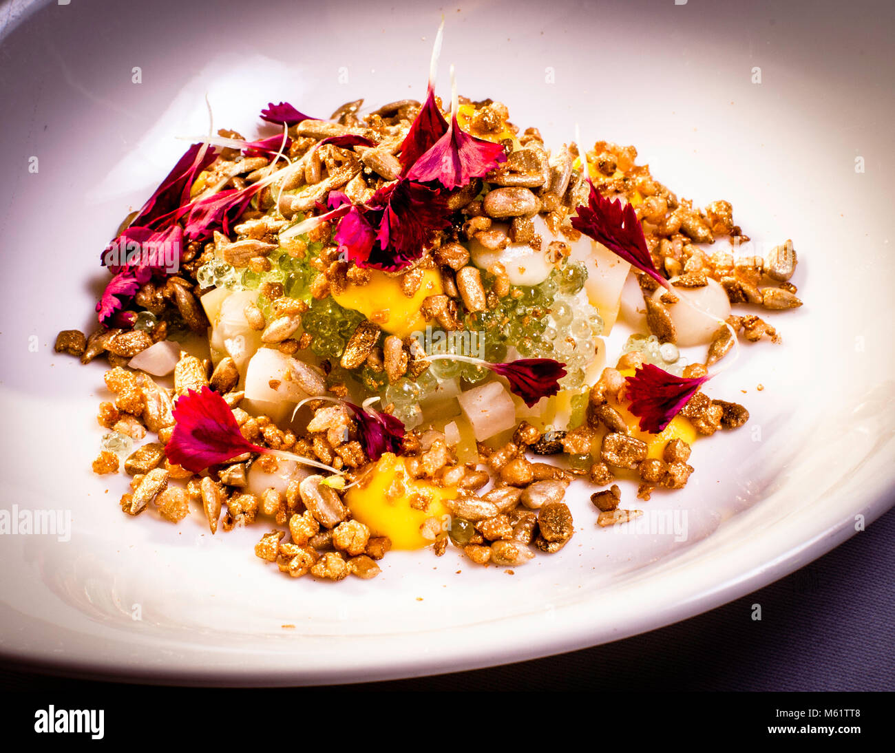 Dish by German Michelin star chef Michael Kempf: Yellow beet with ...