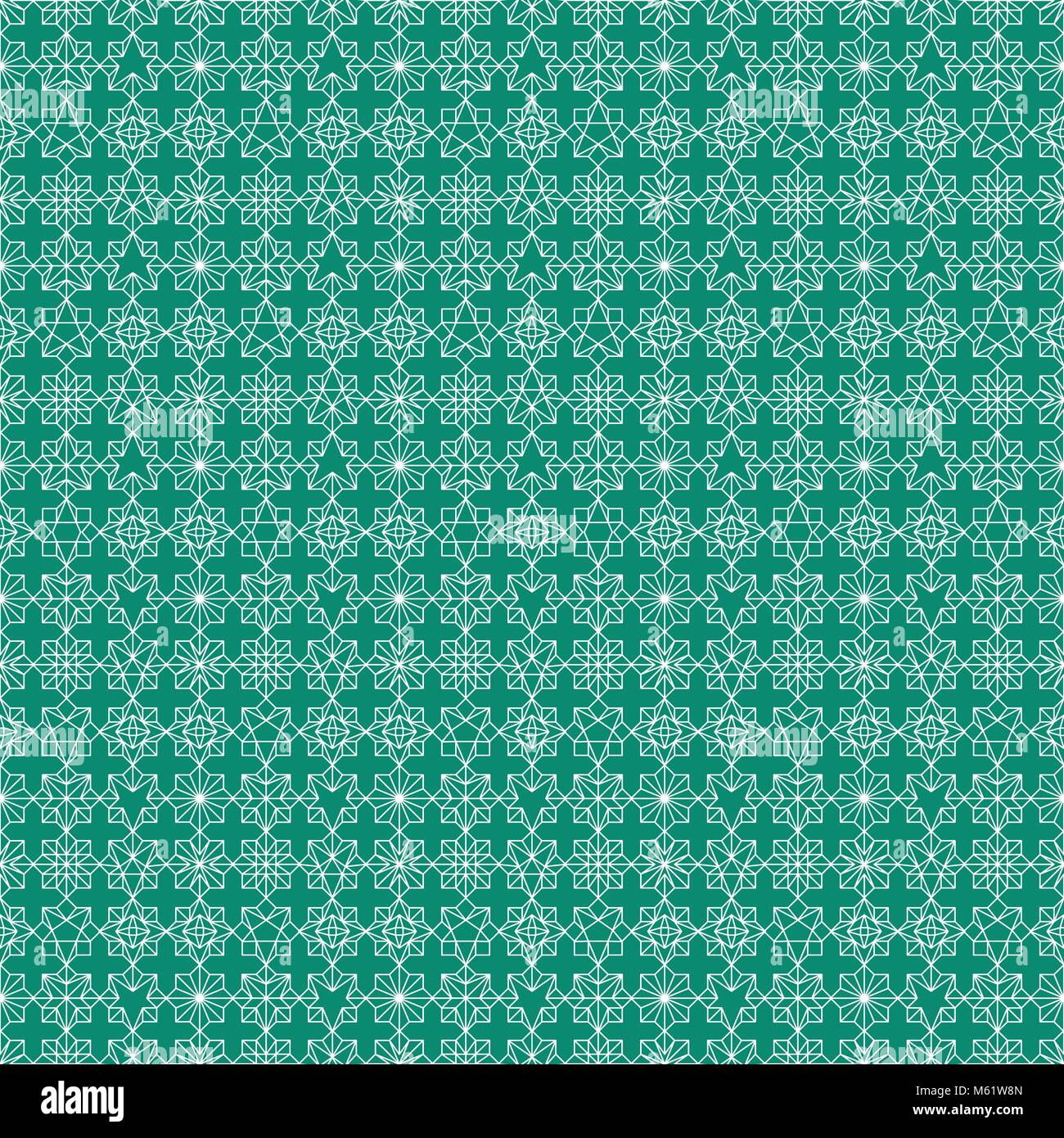 Decorative arabian pattern, green seamless arabic texture, abstract ...