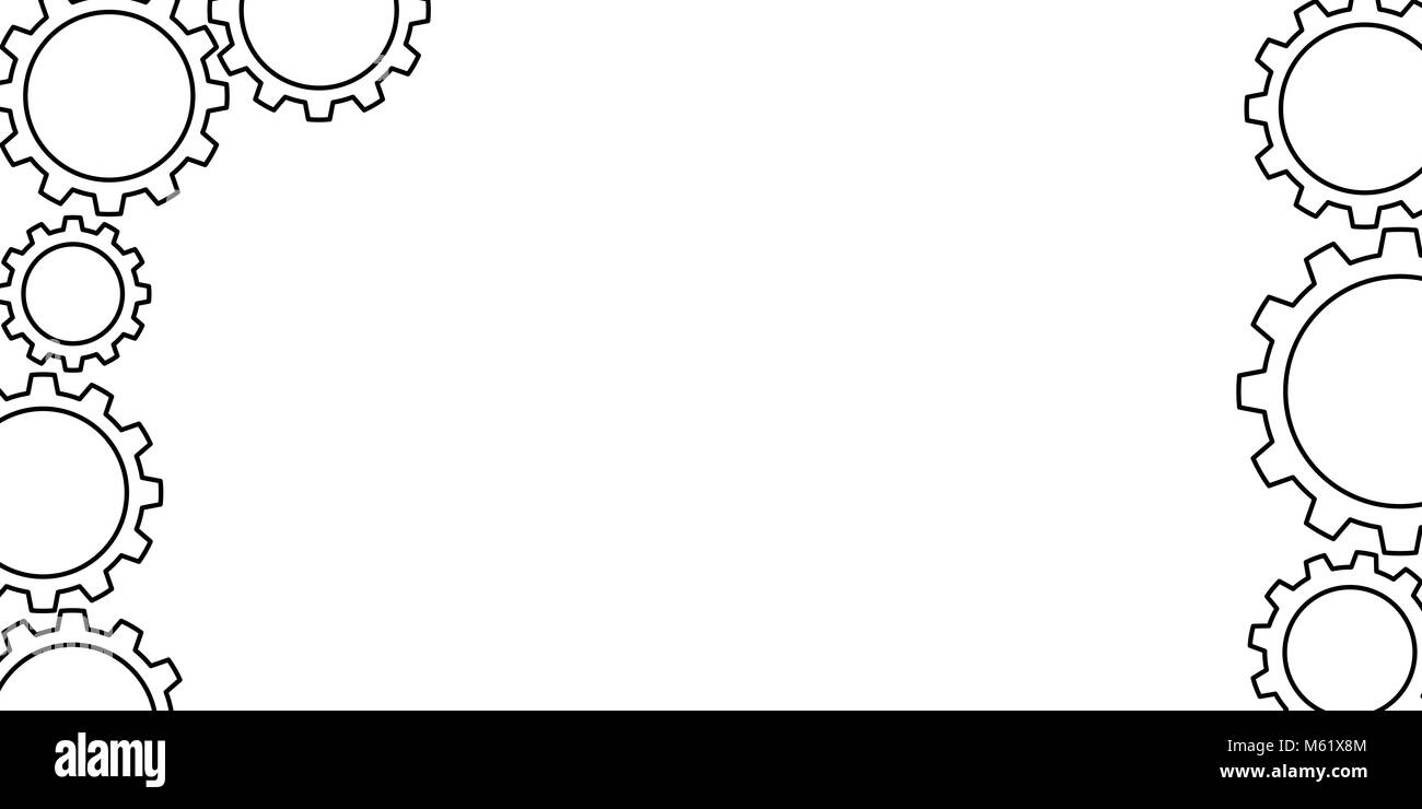 simple cogs and gears illustration backdrop - colored copy space Stock ...