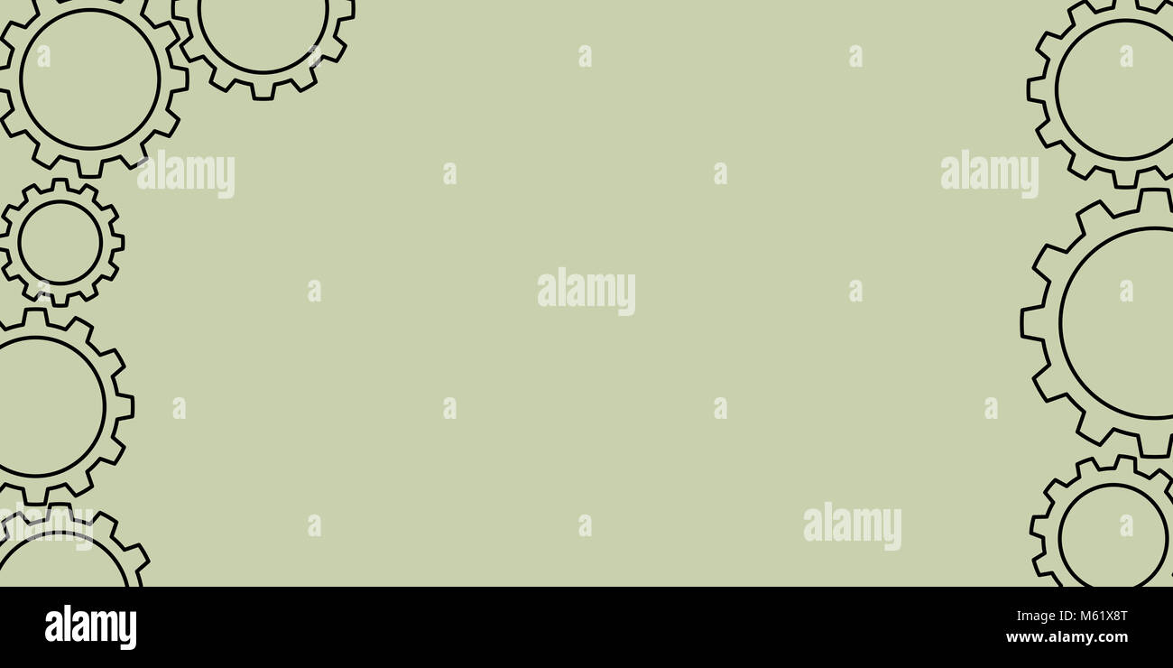 simple cogs and gears illustration backdrop - pastel colors background ...