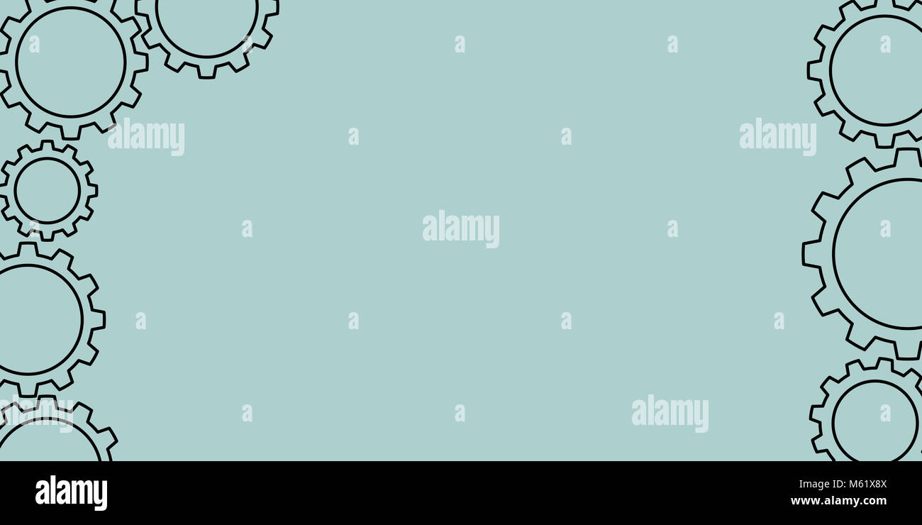 simple cogs and gears illustration backdrop - pastel colors background ...