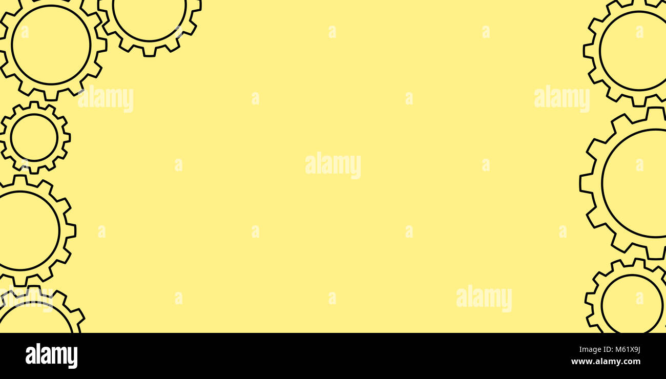 simple cogs and gears illustration backdrop - pastel colors background ...