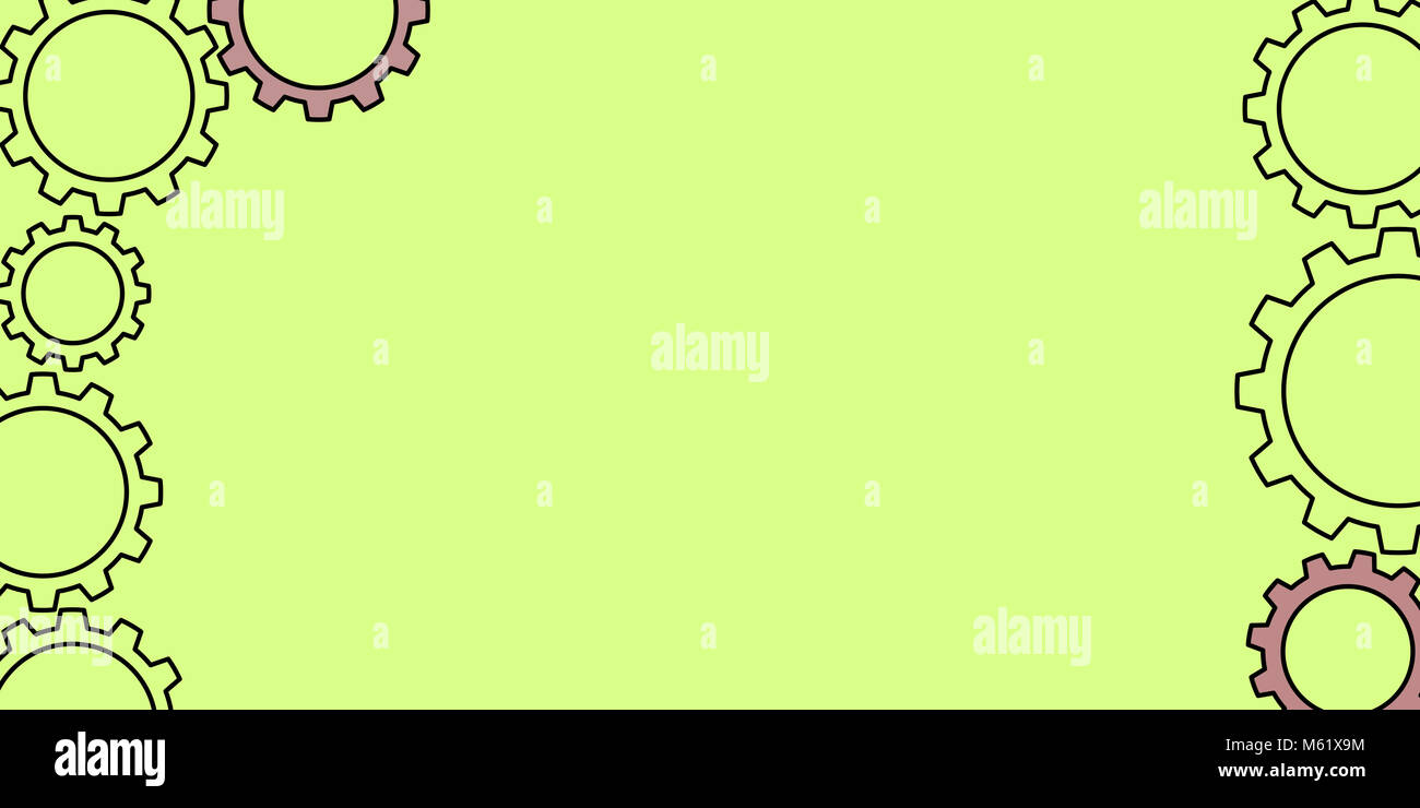 simple cogs and gears illustration backdrop - pastel colors background ...