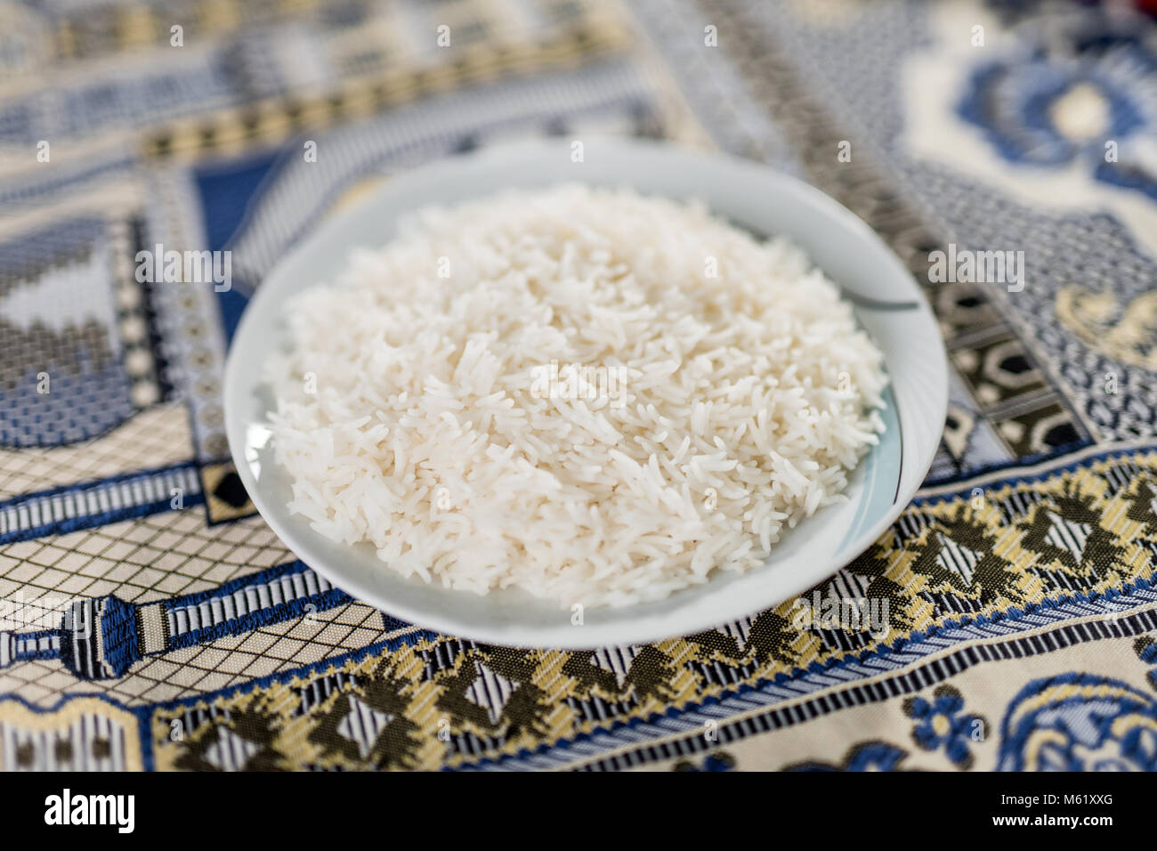 Boiled long grain rice Stock Photo - Alamy