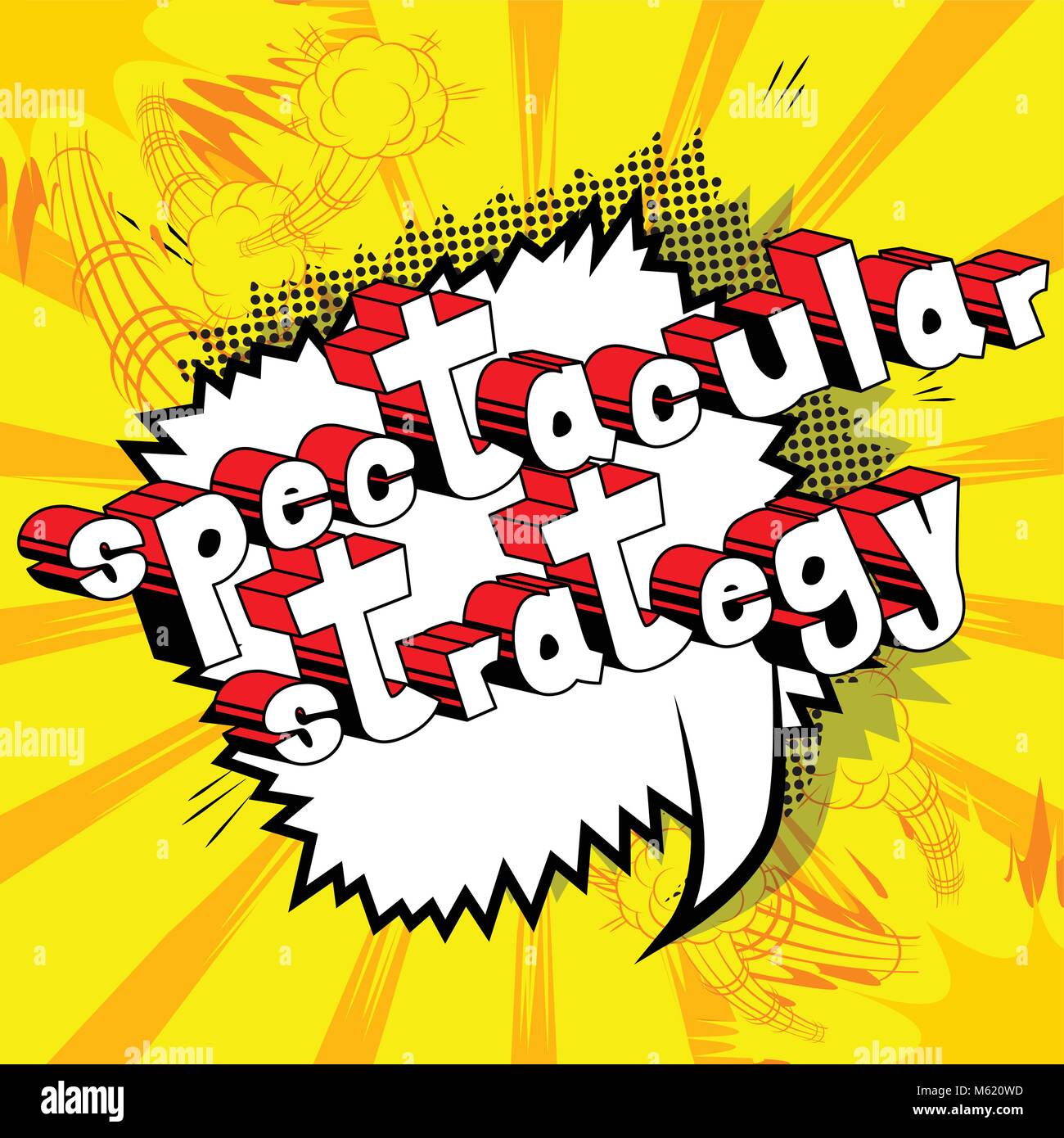Spectacular Strategy - Comic book style phrase on abstract background ...
