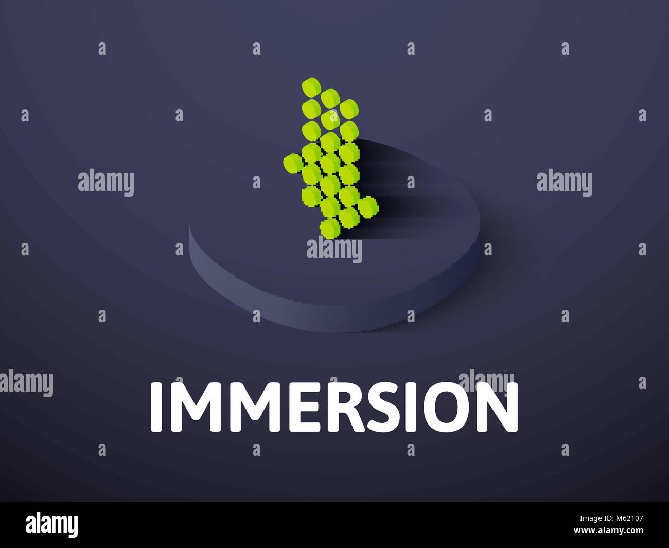 Immersion isometric icon, isolated on color background Stock Vector ...