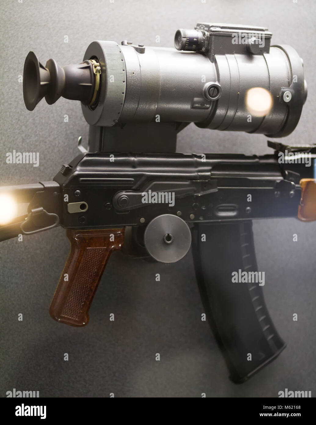 Soviet Russian weapon - automatic rifle with night vision sight Stock ...