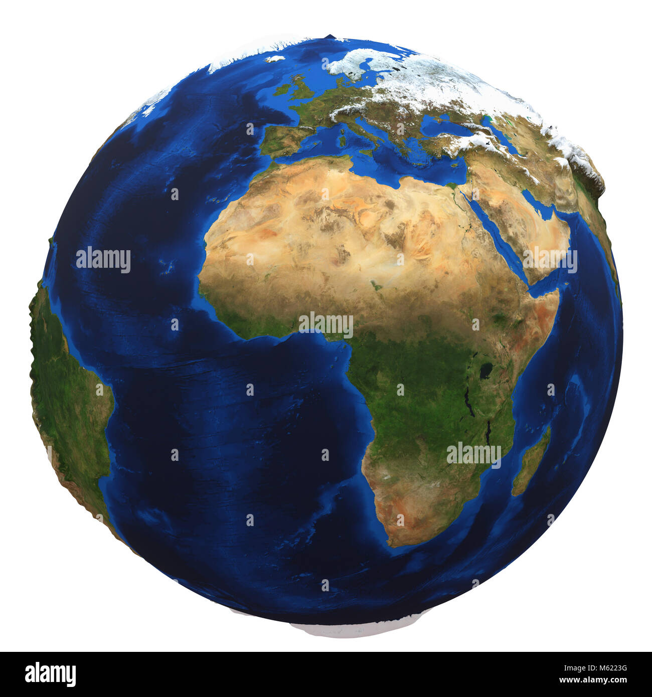 Earth globe isolated on white background Stock Photo - Alamy