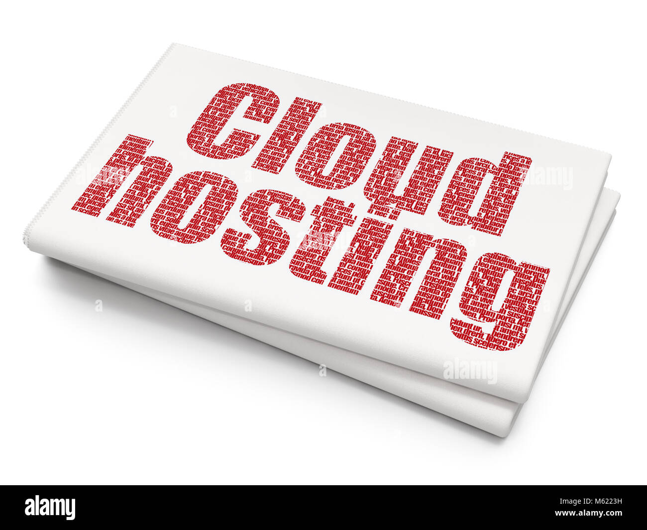 Cloud technology concept: Cloud Hosting on Blank Newspaper background ...