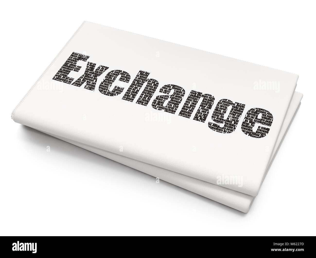 Currency concept: Exchange on Blank Newspaper background Stock Photo ...