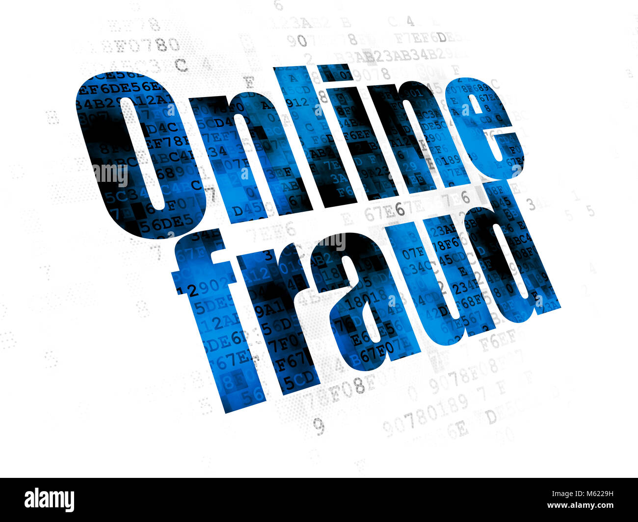 Protection concept: Online Fraud on Digital background Stock Photo - Alamy